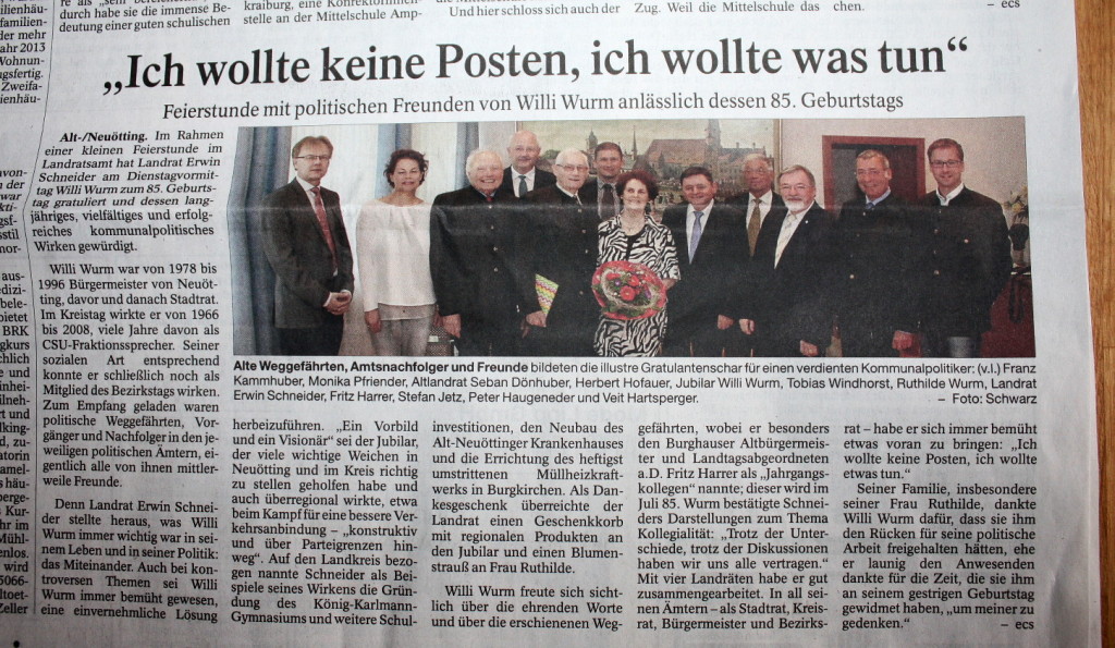 Jubilare | CSU Burghausen