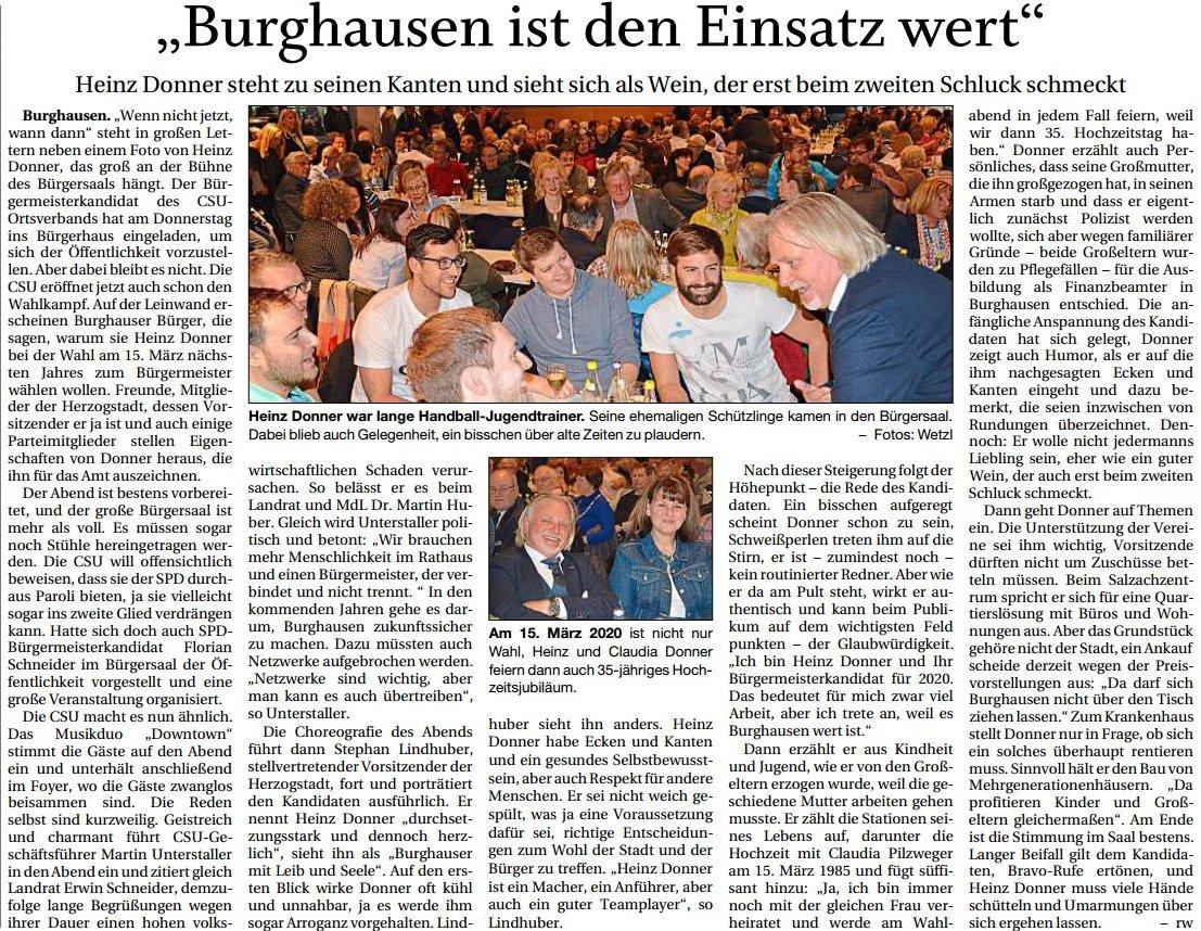 Presse | CSU Burghausen