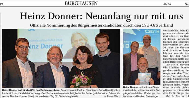 Burghauser Anzeiger | CSU Burghausen