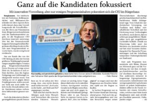 Burghauser Anzeiger | CSU Burghausen