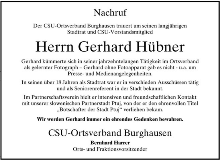 Burghauser Anzeiger | CSU Burghausen