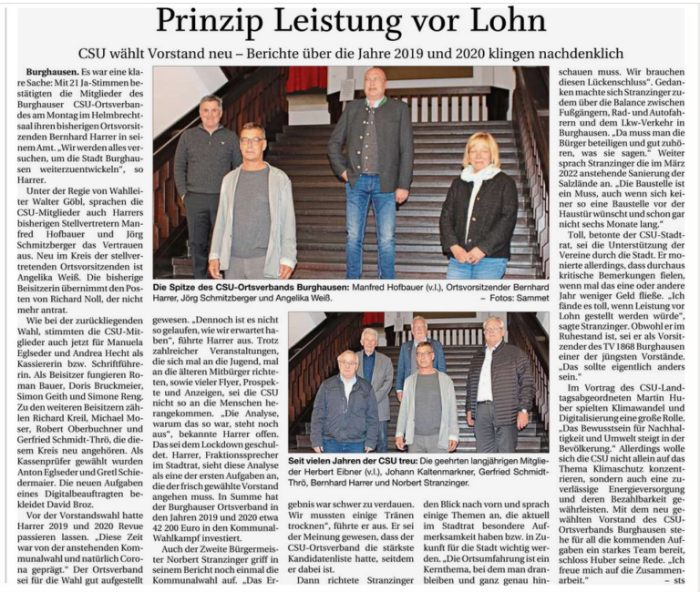 Burghauser Anzeiger | CSU Burghausen